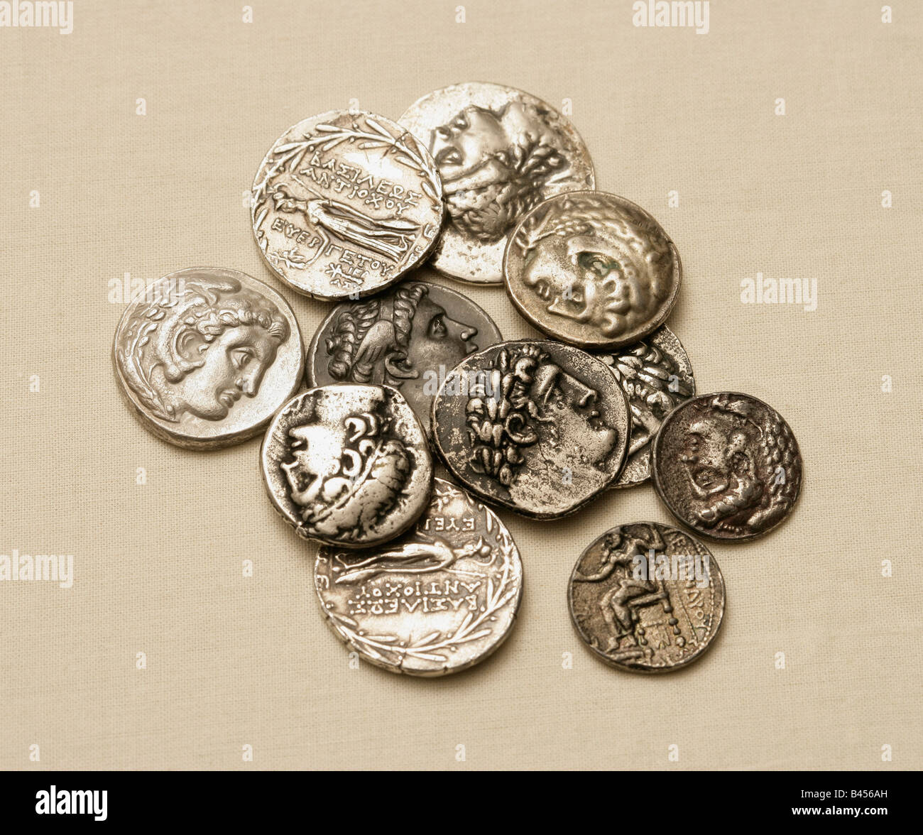 Ancient Roman Denarius coins Stock Photo - Alamy