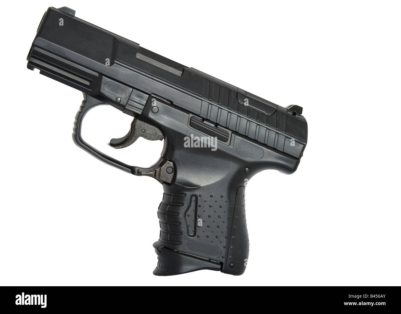 A photo of modern handgun isolated over white background Stock Photo ...