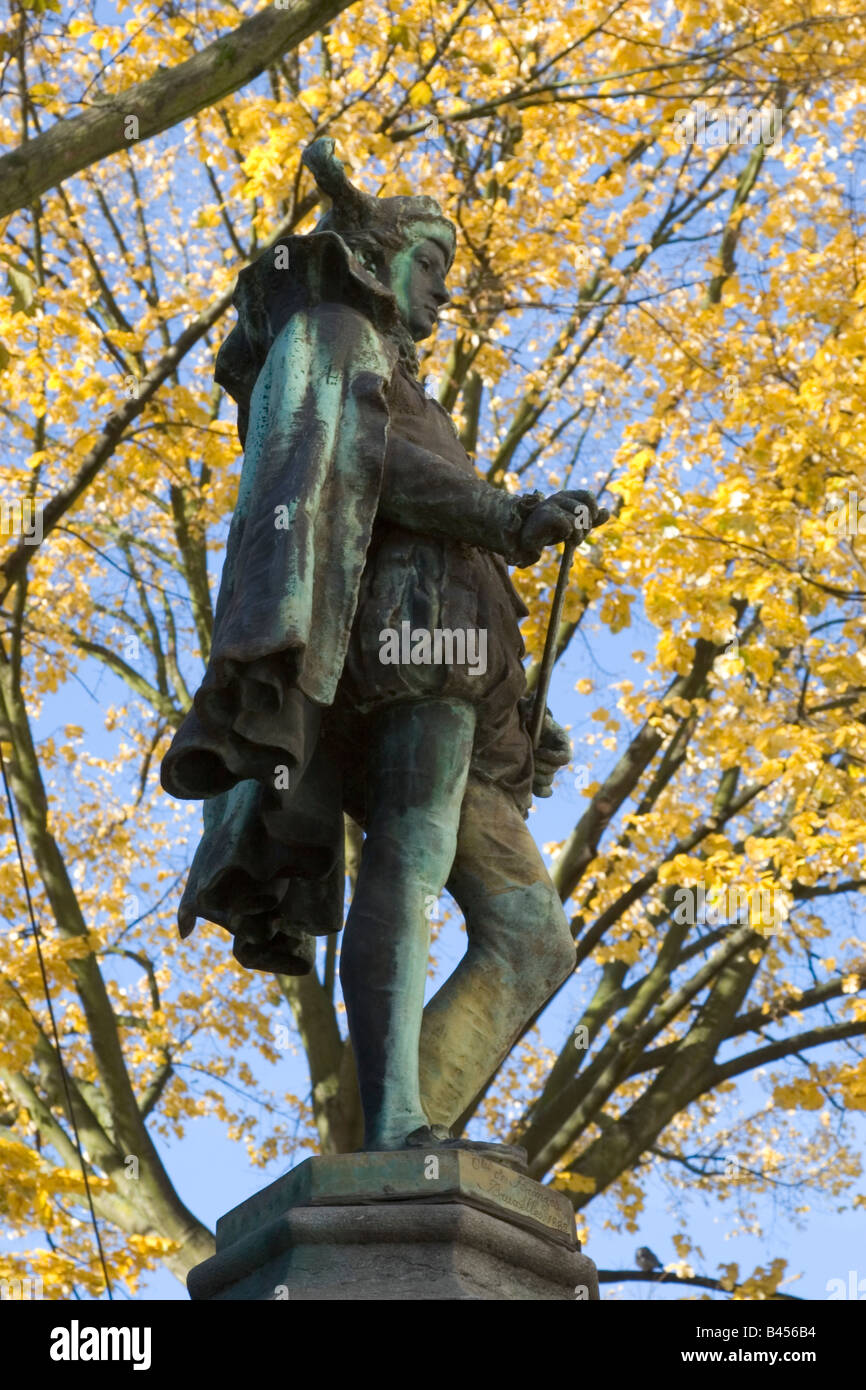 Public gardens of the Place du Petit Sablon in the upmarket and ...