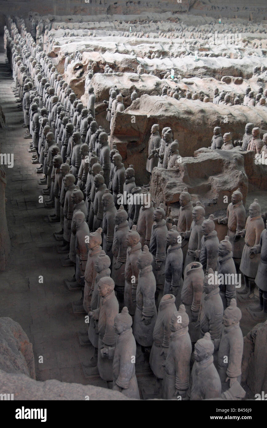 Rows of Terracotta Warriors, Xian, China Stock Photo - Alamy