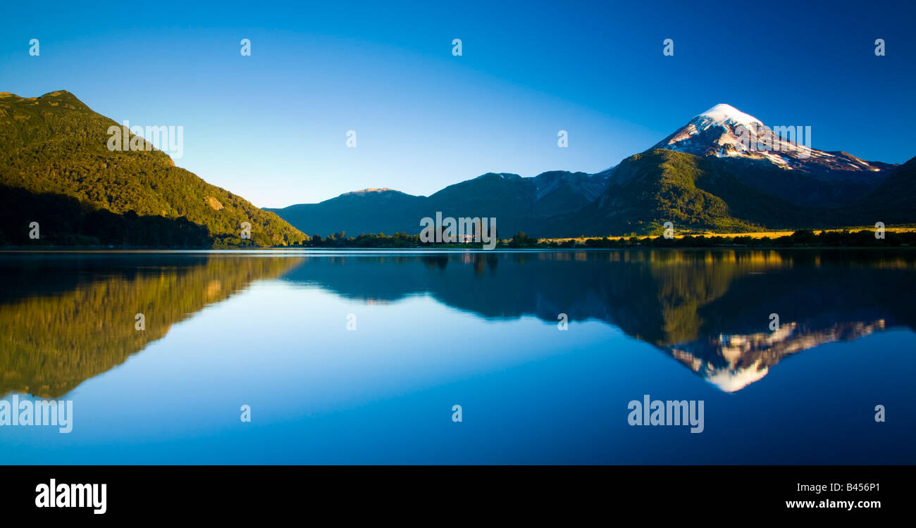 Argentina, The Lake District, Parque Nacional Lanin. Lanin volcanoe, an ...