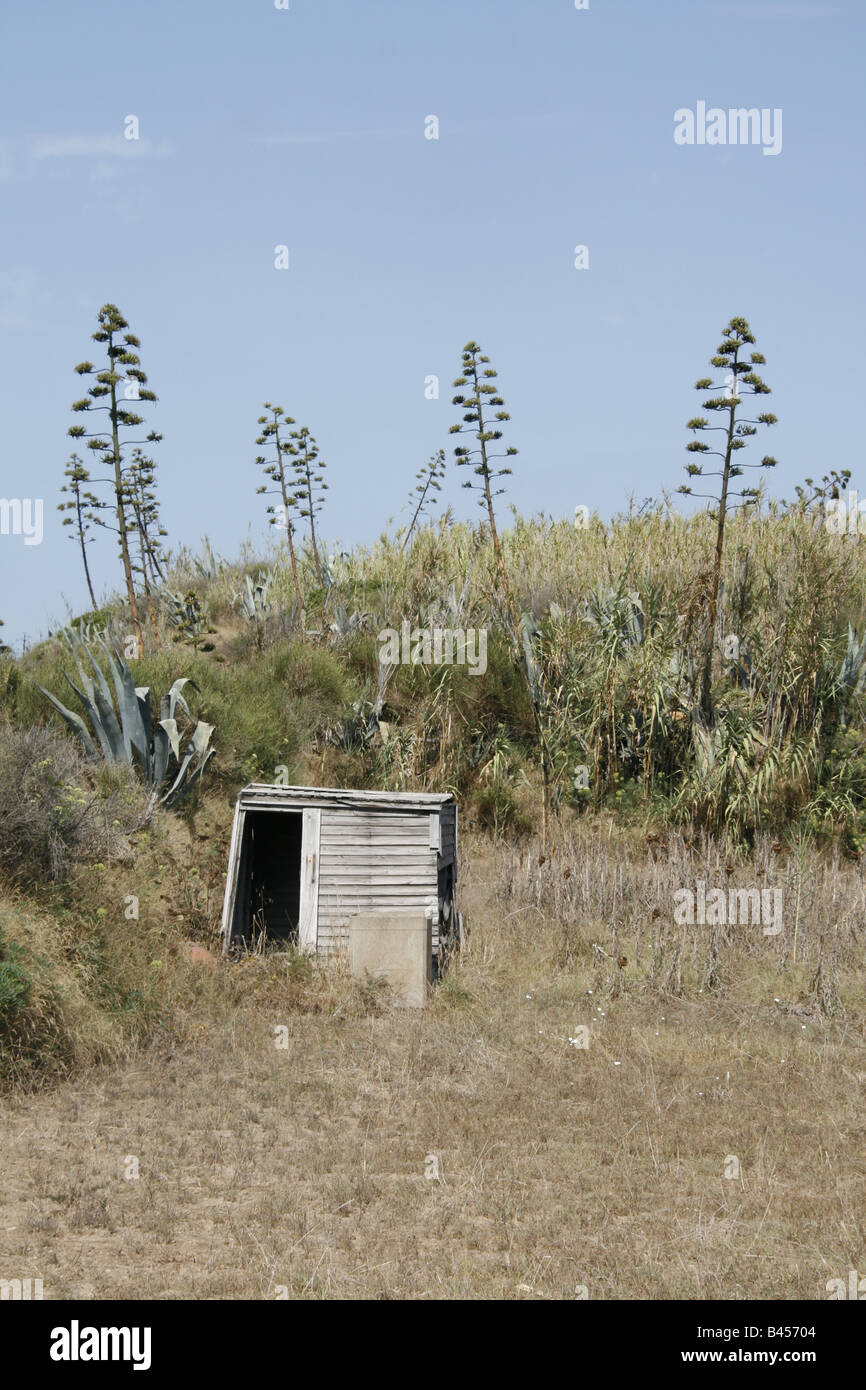 small shed in field on ventotene island, italy Stock Photo - Alamy