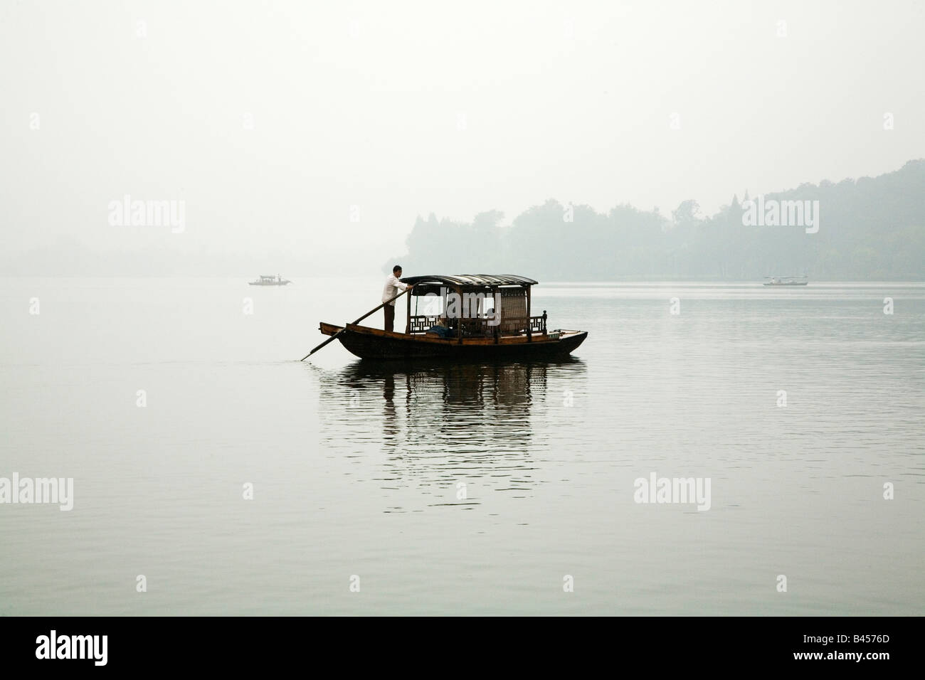China, Hangzhou,Tourist boat on the West Lake Stock Photo - Alamy