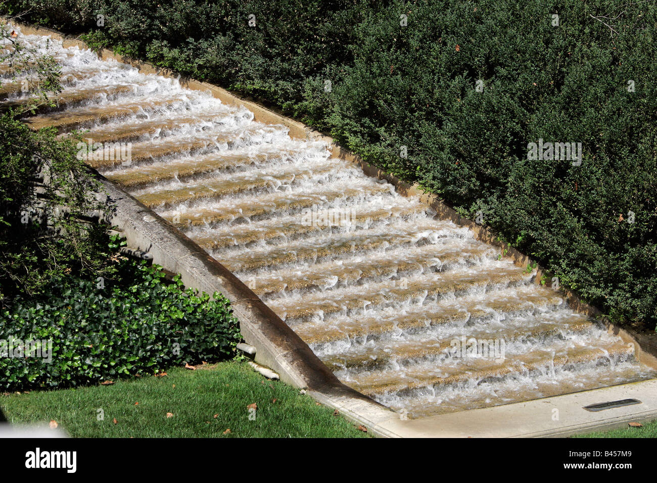 A waterfall over a set of stairs Stock Photo - Alamy