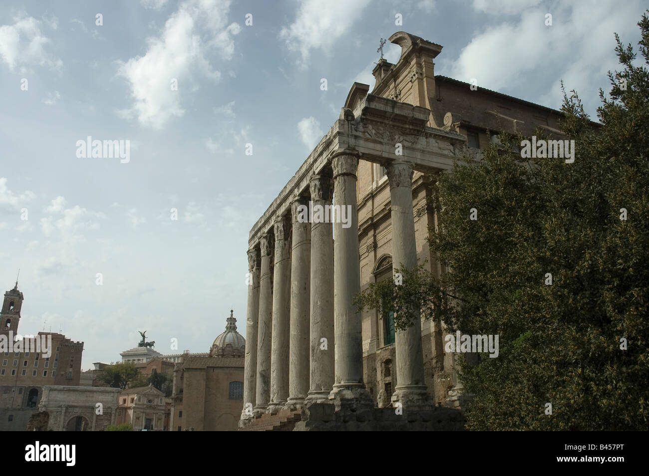 Temple of Antoninus and Faustina, Roman forum, Rome, Italy Stock Photo ...