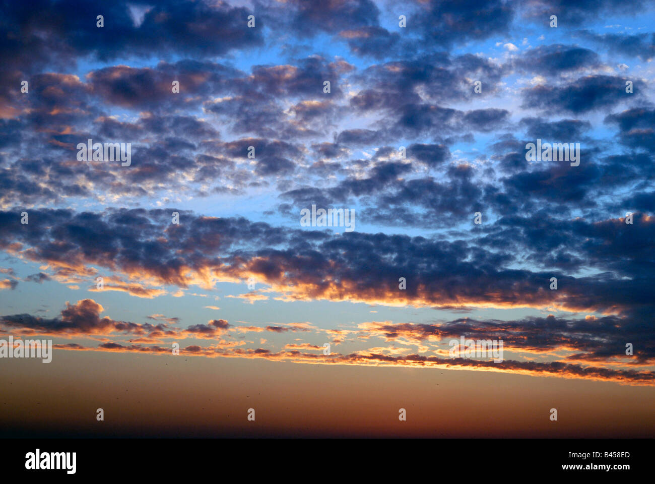 Clouds lit by sunset over the sea front in Brighton UK Stock Photo - Alamy