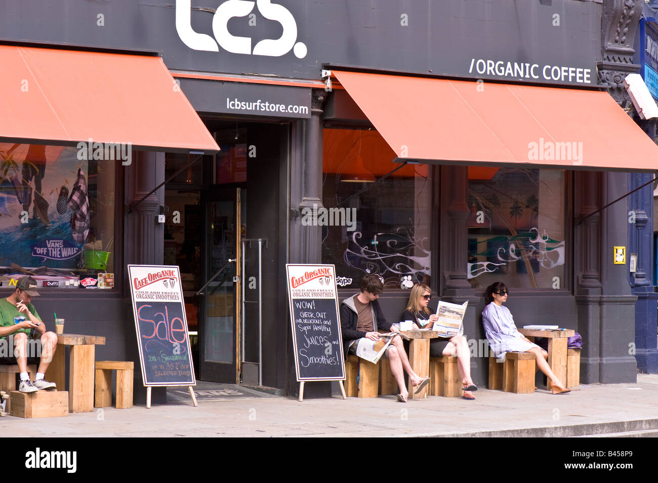 Modern cafe by Brick Lane E1 London United Kingdom Stock Photo - Alamy