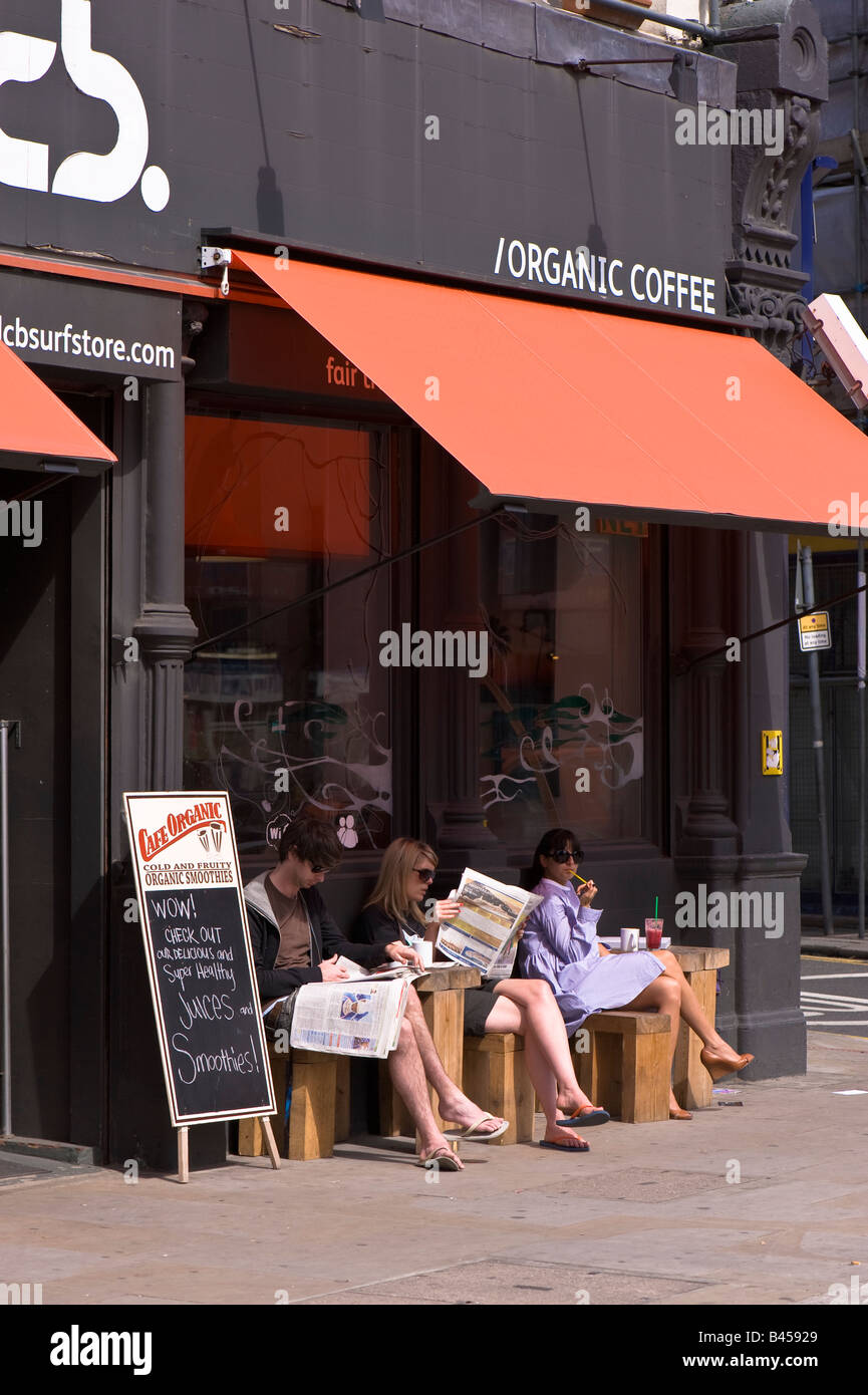 Modern cafe serving organic coffee by Brick Lane E1 London United ...