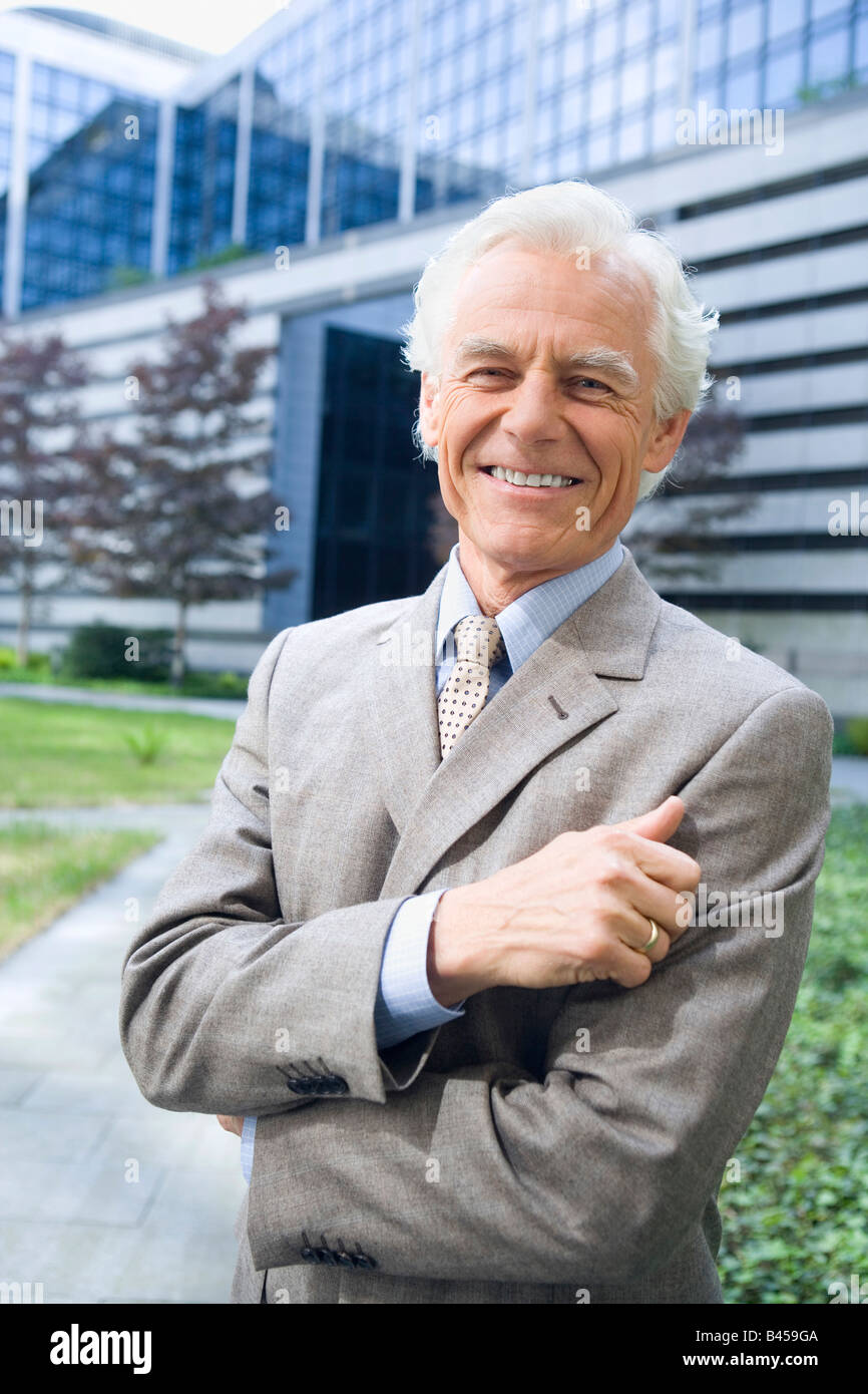 Germany, Baden Württemberg, Stuttgart, Senior businessman, smiling ...