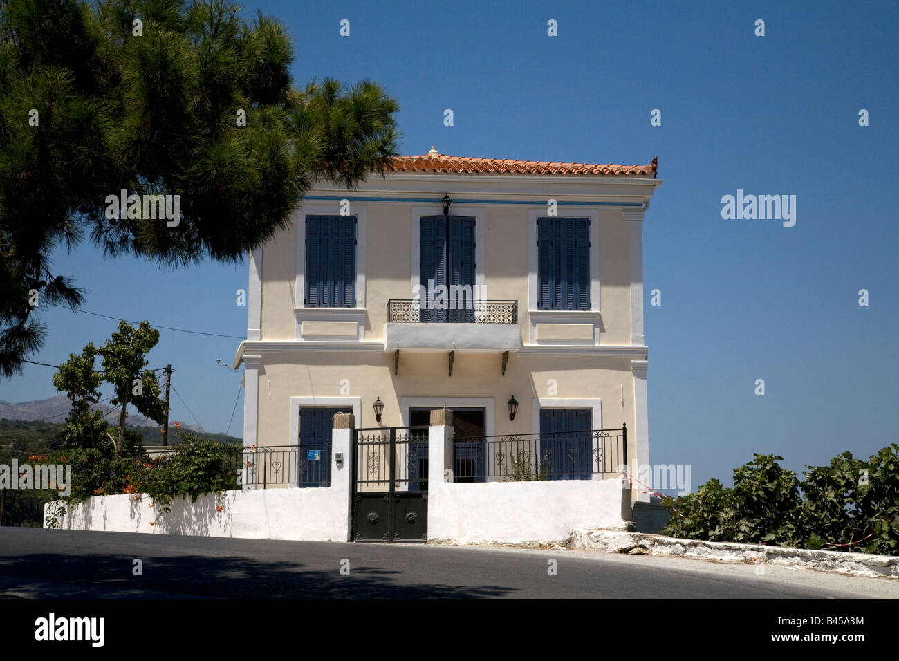 Traditional House Samos Greece Stock Photo - Alamy