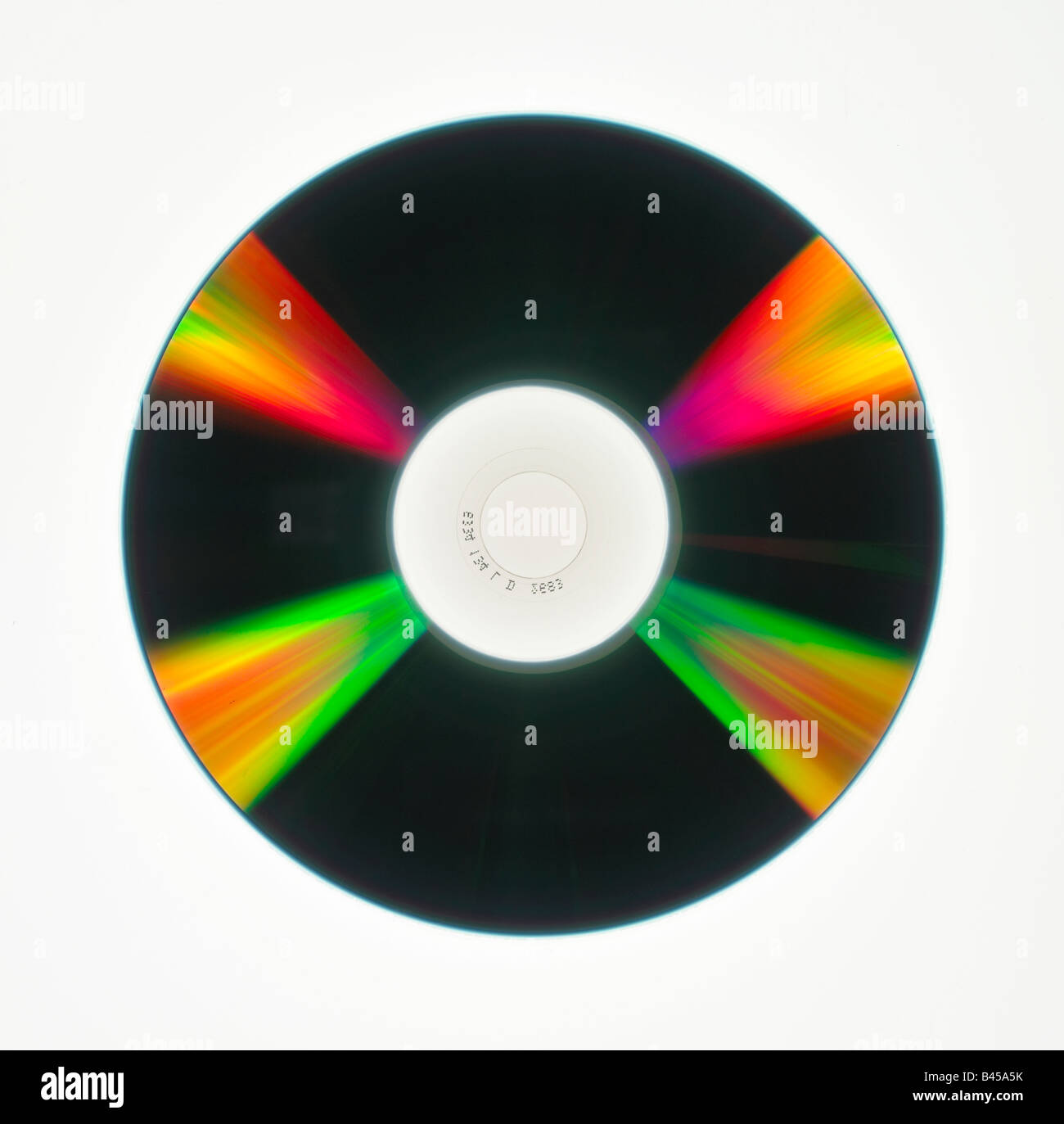 REFRACTED LIGHT ON SURFACE OF COMPACT DISC Stock Photo - Alamy