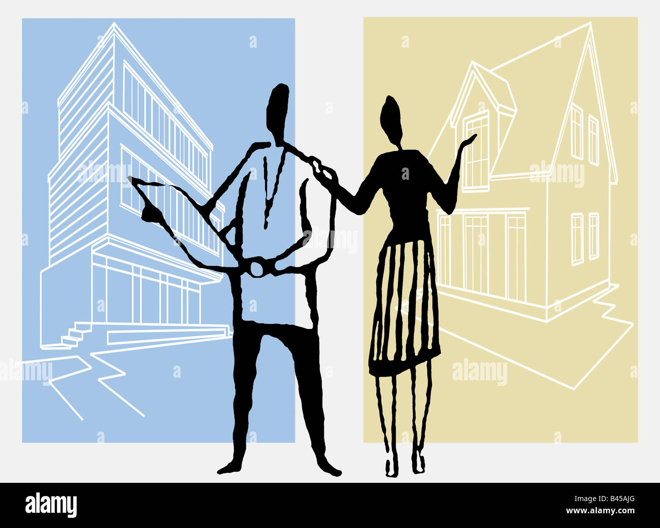 Man sketches building plans hi-res stock photography and images - Alamy
