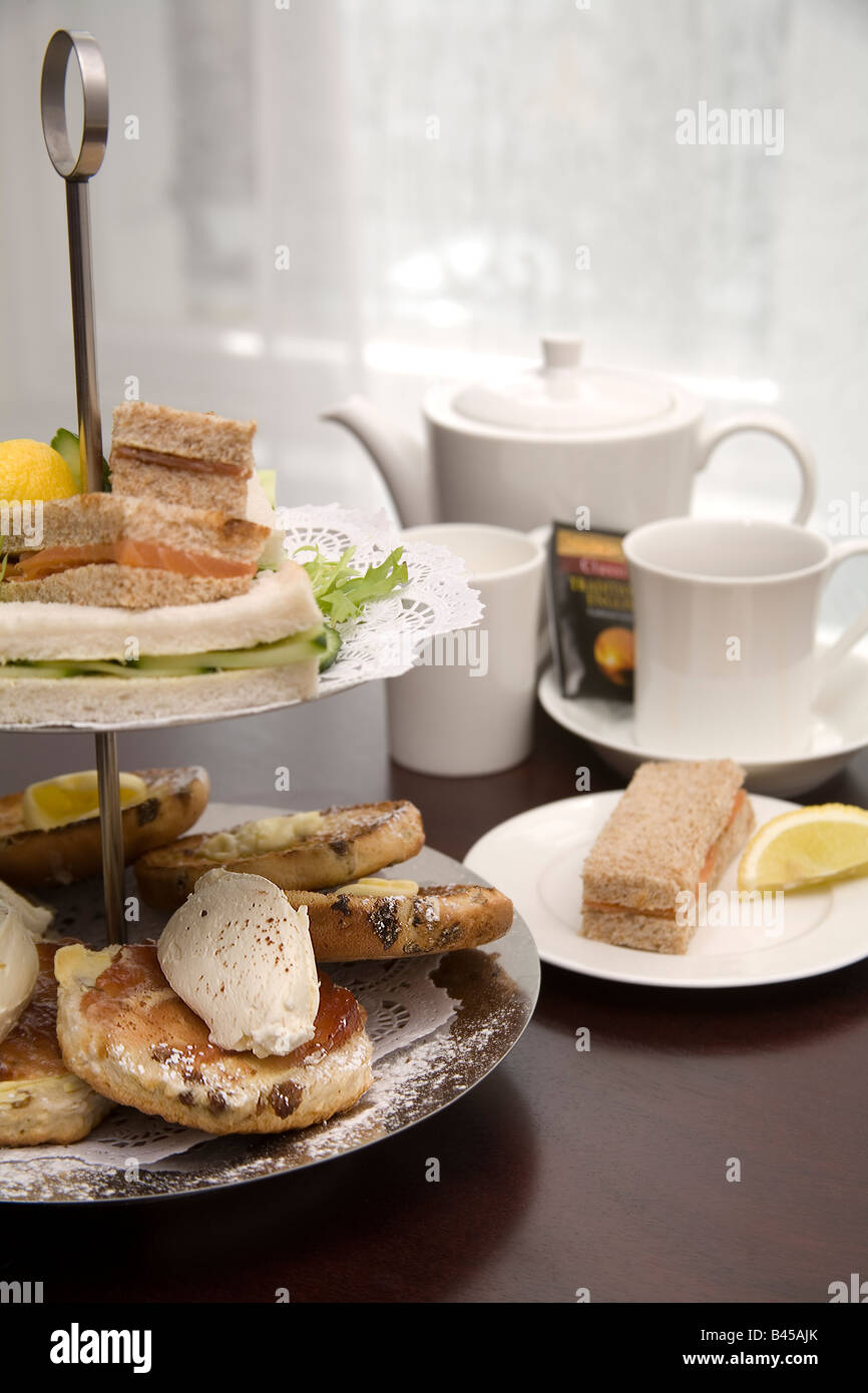 Afternoon tea scone sandwich hi-res stock photography and images - Alamy