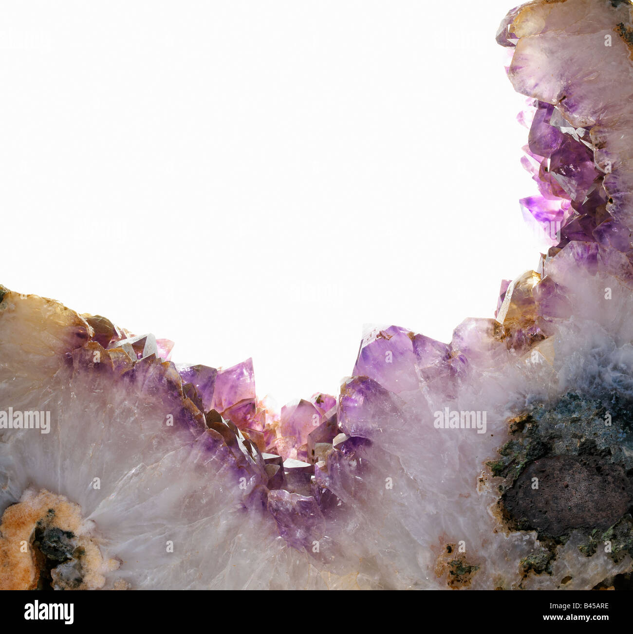 ROCK AMETHYST CRYSTAL Stock Photo - Alamy