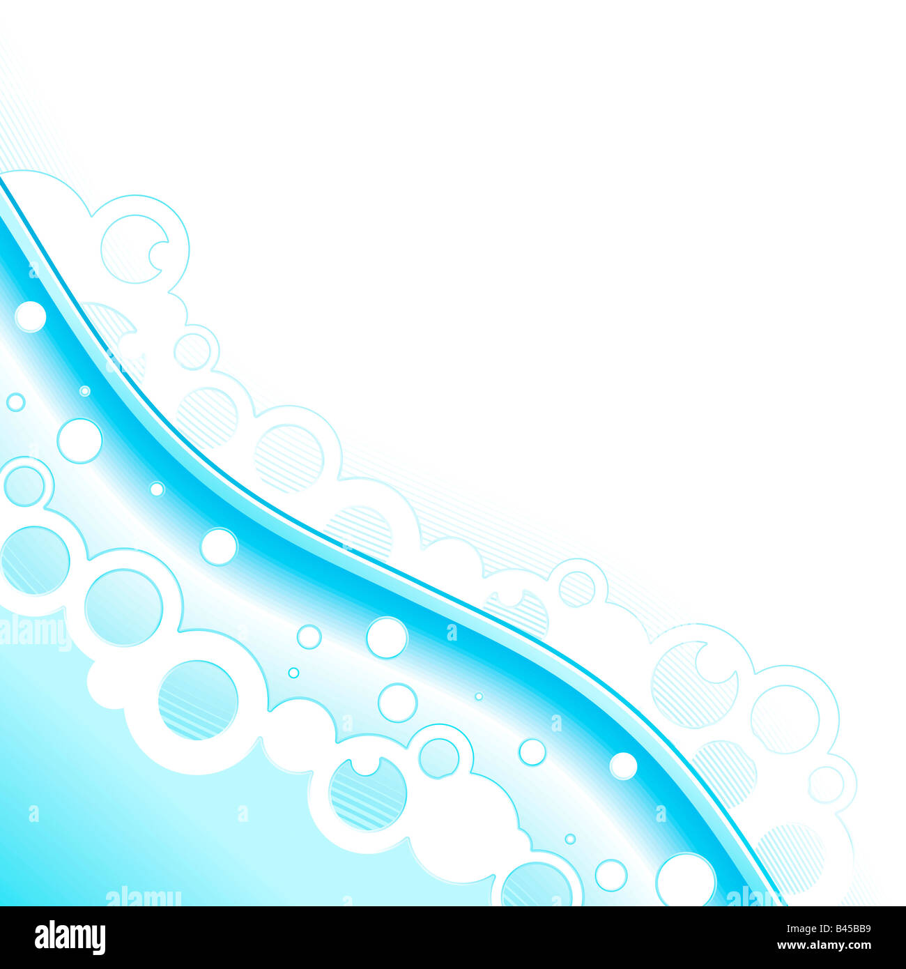 Vector illustration of a funky retro design corner element in blue ...