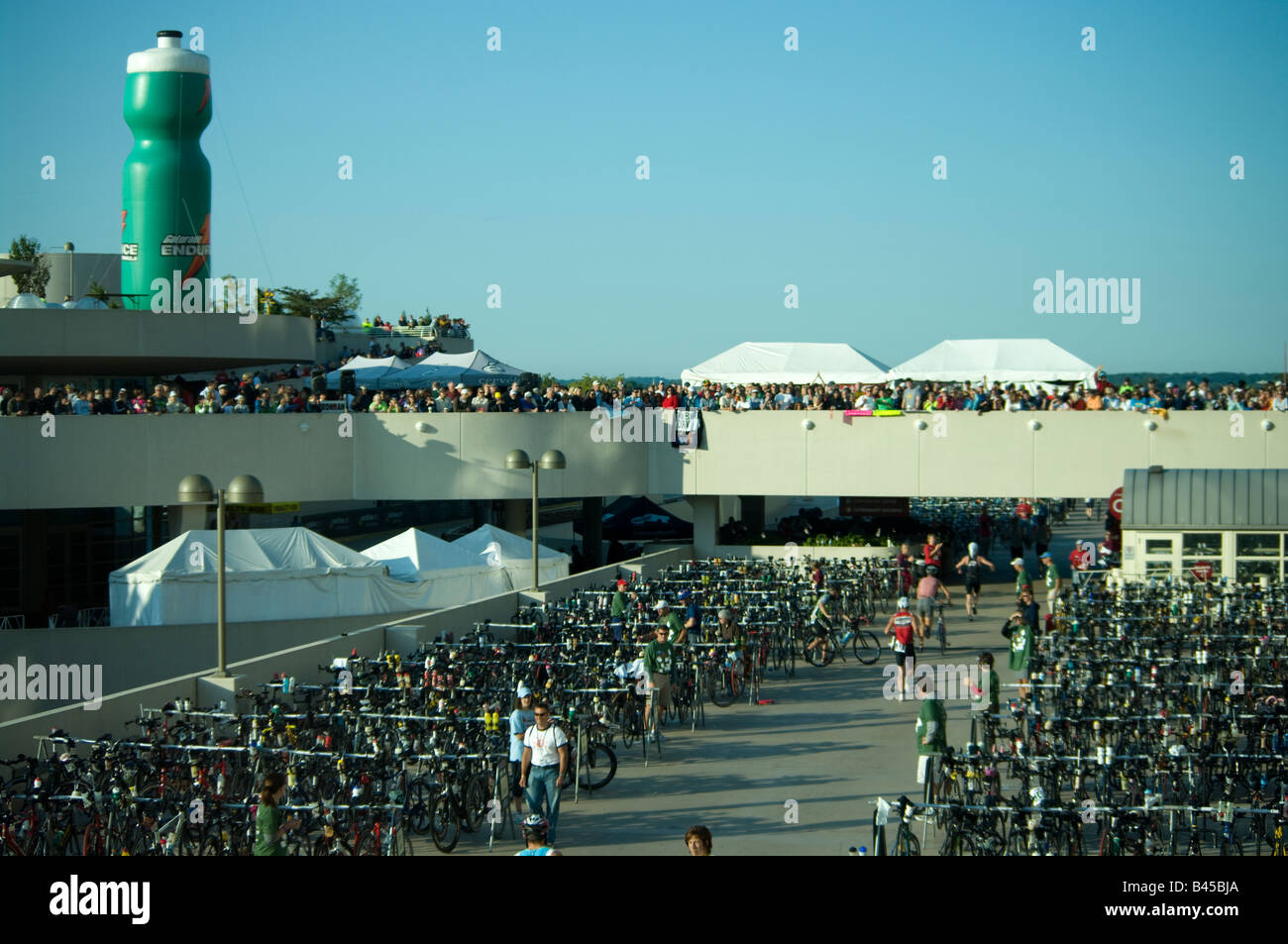 Participants engage in the Wisconsin Ironman Triathlon 7 Sept 2008 ...