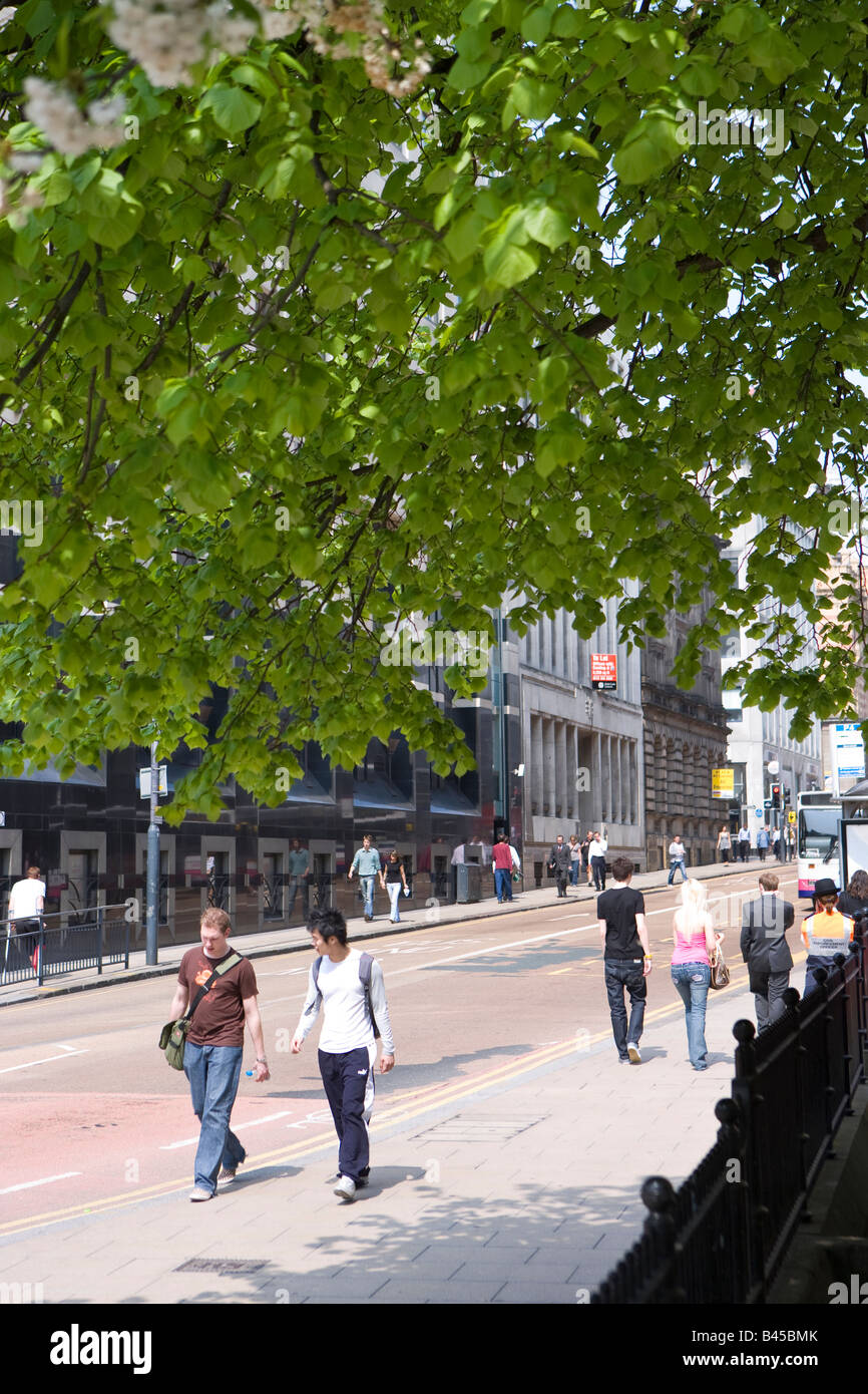People walking in Leeds Stock Photo - Alamy