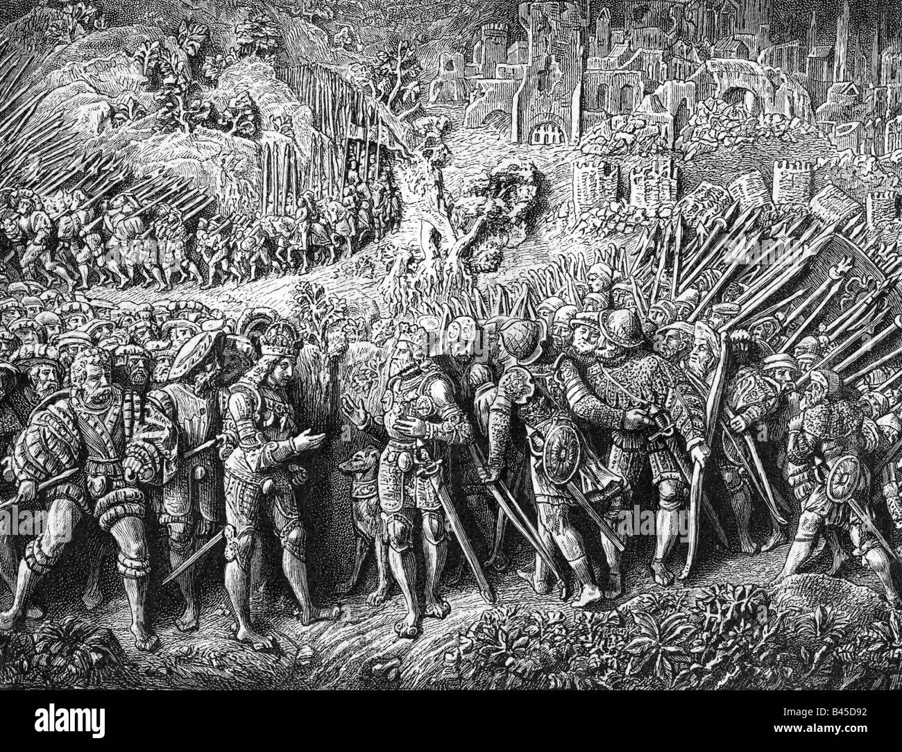 Meeting of henry viii and maximilian i Black and White Stock Photos ...