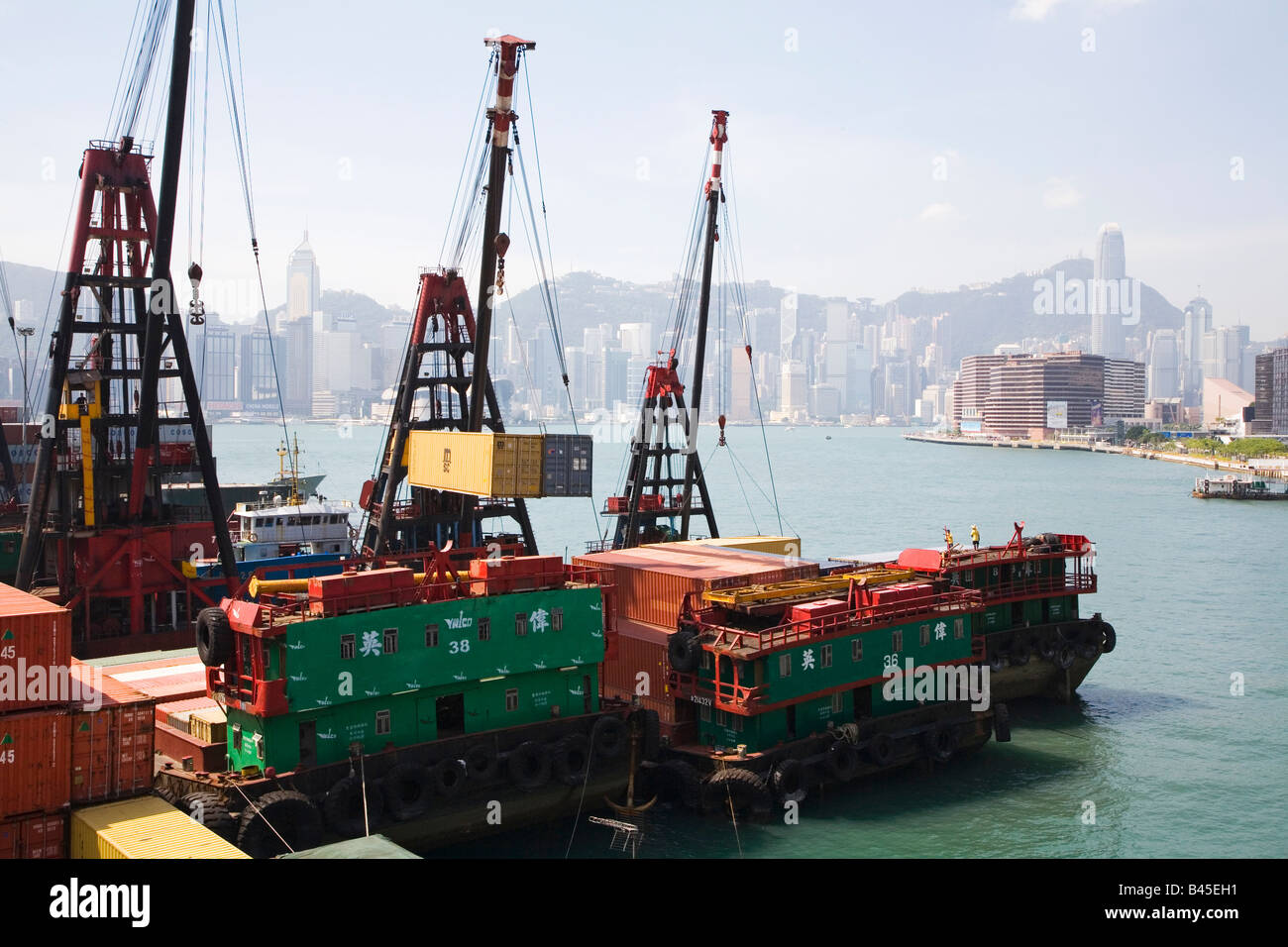 China, Hong Kong, Container port Stock Photo - Alamy
