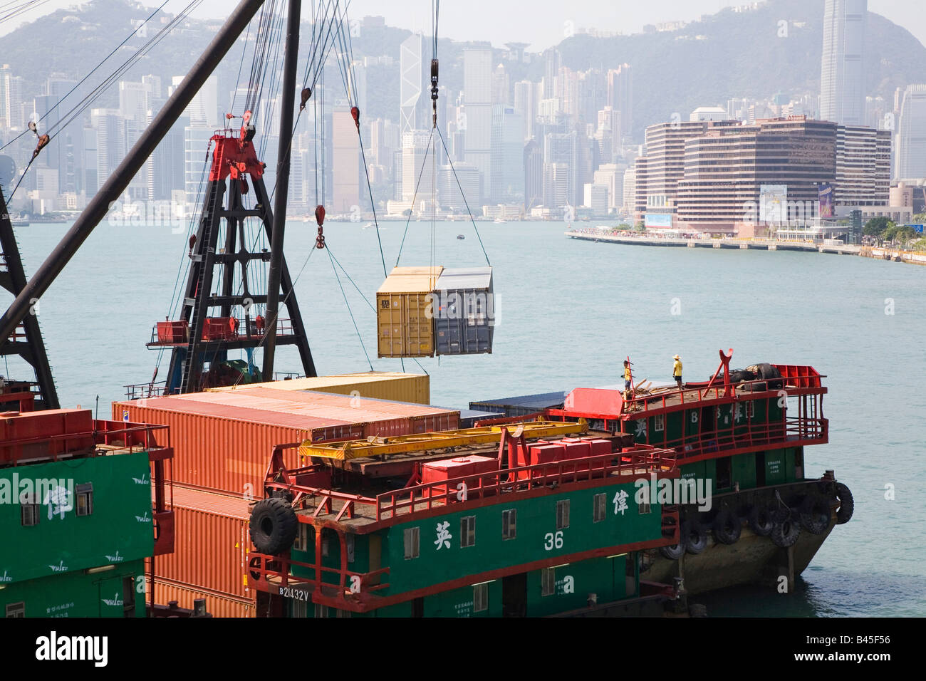 China, Hong Kong, Container port Stock Photo - Alamy