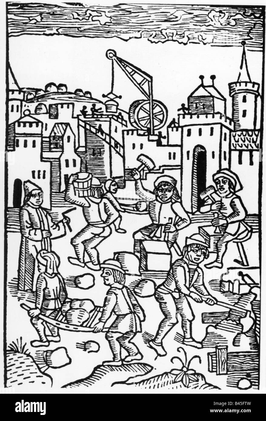 Medieval construction workers hi-res stock photography and images - Alamy