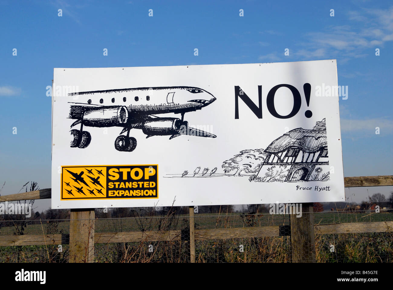 Billboard to protest against the proposed expansion of the London ...