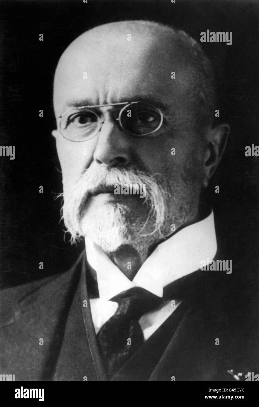 Tomas garrigue masaryk president czechoslovakia Black and White Stock ...