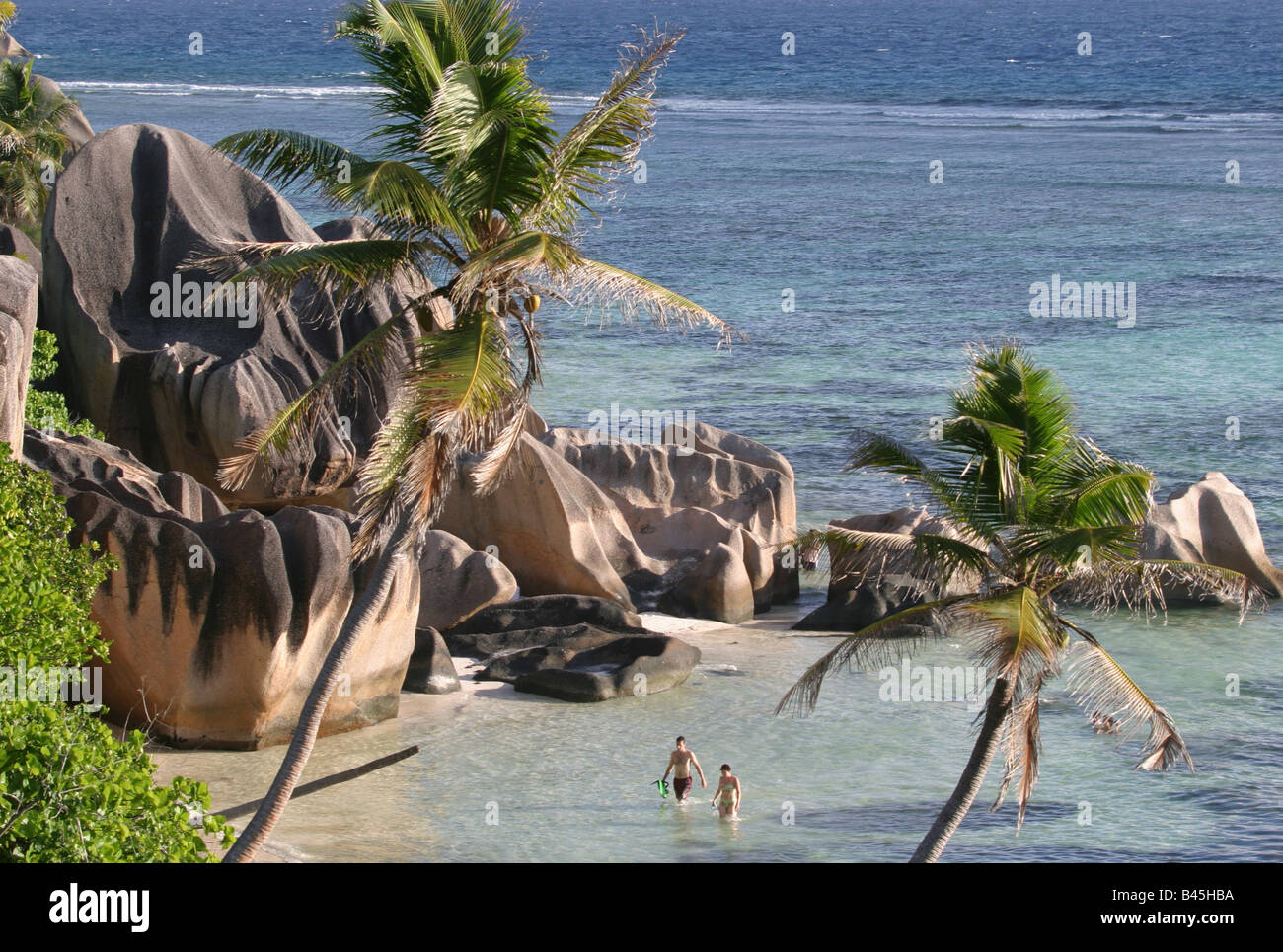 geography / travel, Seychelles, island La Digue, seasides, beach Anse ...