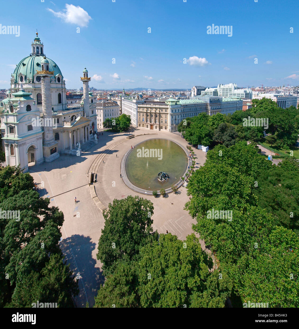 Erlach karlskirche karlsplatz traditional vienna hi-res stock ...