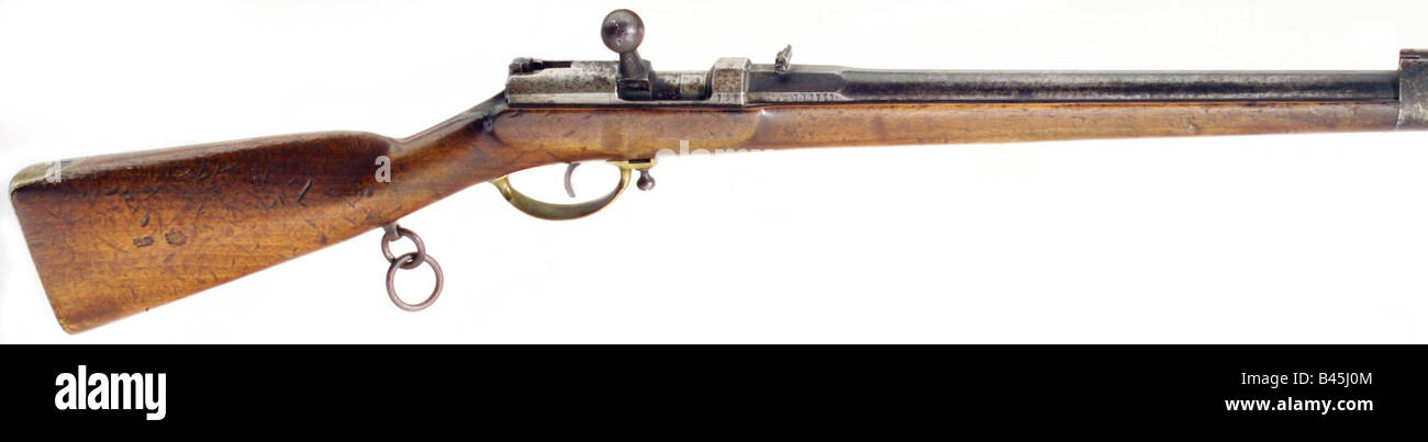 weapons, firearms, rifles, Prussia, needle gun, carbine M 1857, Dreyse ...