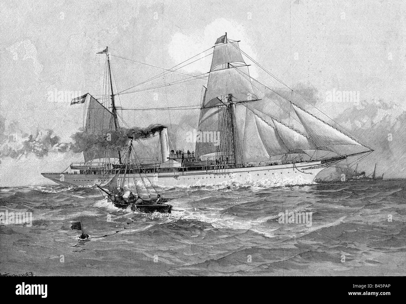 transport/transportaton, navigation, steam ships, yacht "Veglia" of ...