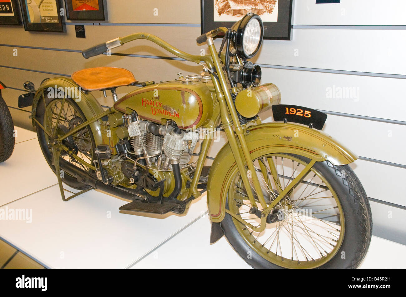 1925 Harley-Davidson V-Twin motorcycle on display at the companies new ...