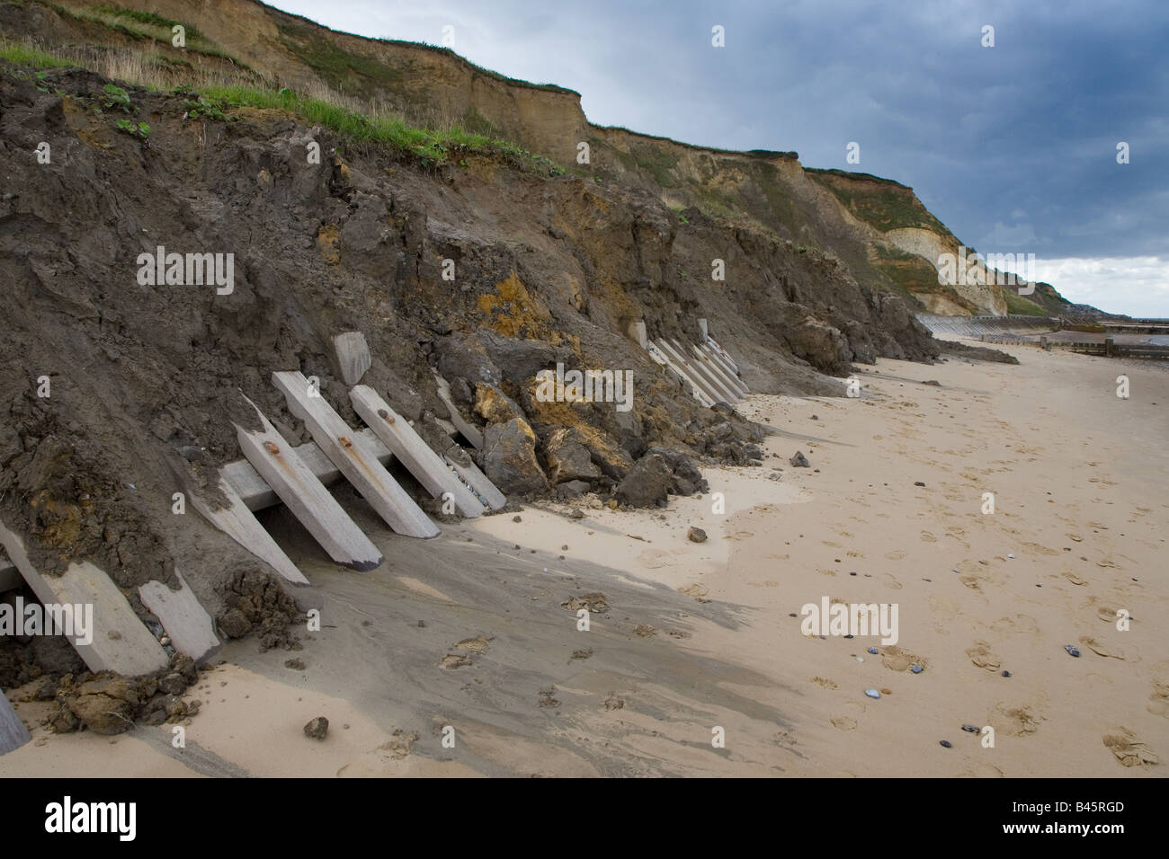 Crumbling Cliffs at Overstrand Norfolk UK September Stock Photo - Alamy