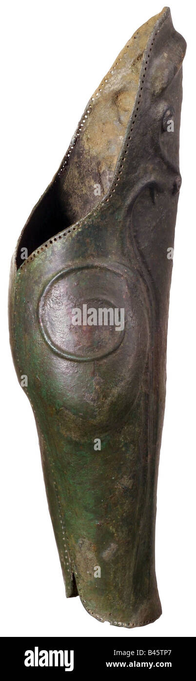 weapons/arms, defensive arms, helmets, Greece, greaves, left greave ...