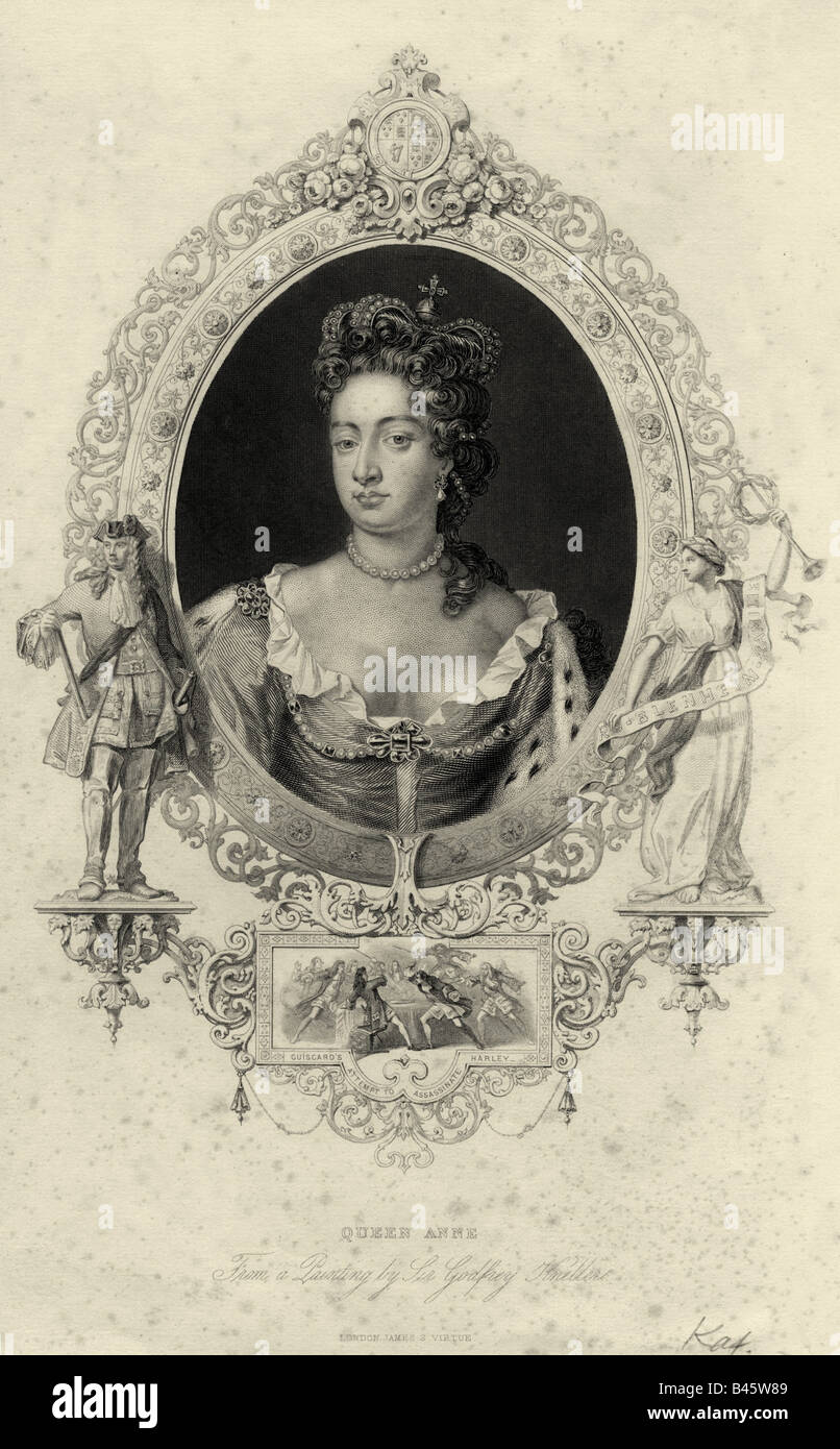 Portrait of anne stuart 1665 1714 hi-res stock photography and images ...