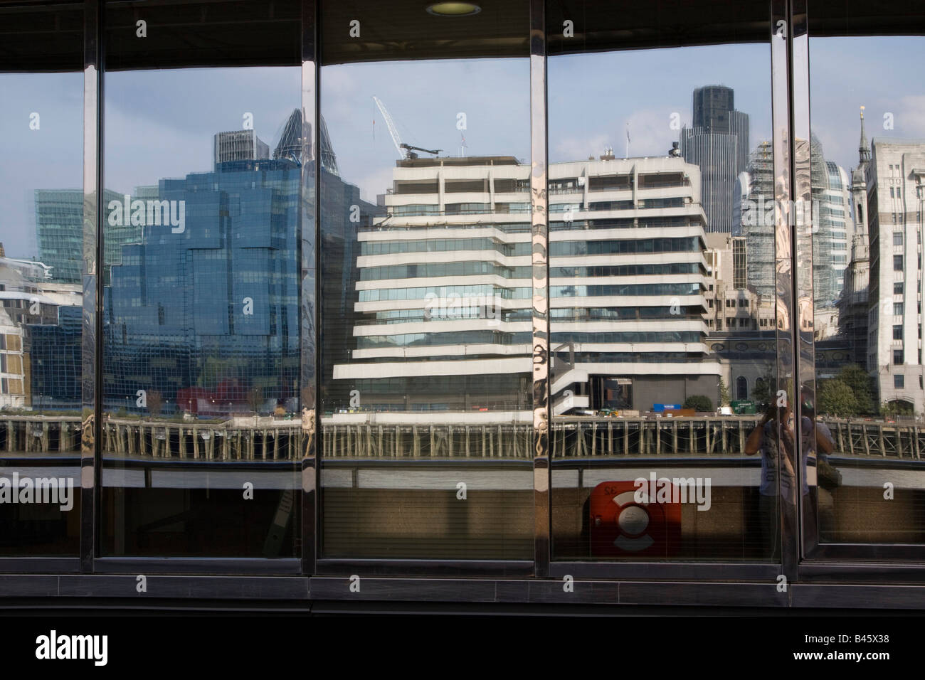 reflections city of london england uk gb Stock Photo - Alamy