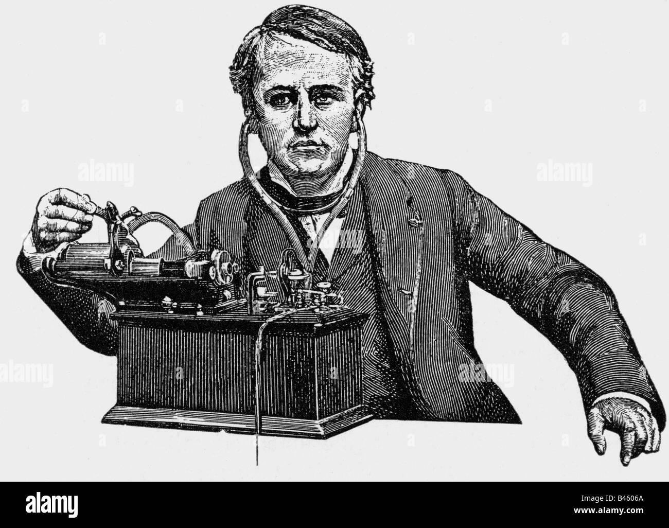 Thomas a. edison with phonograph hi-res stock photography and images ...