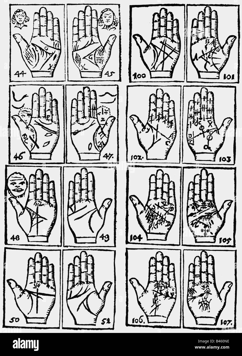 Superstition fortune telling hand analysis hi-res stock photography and ...