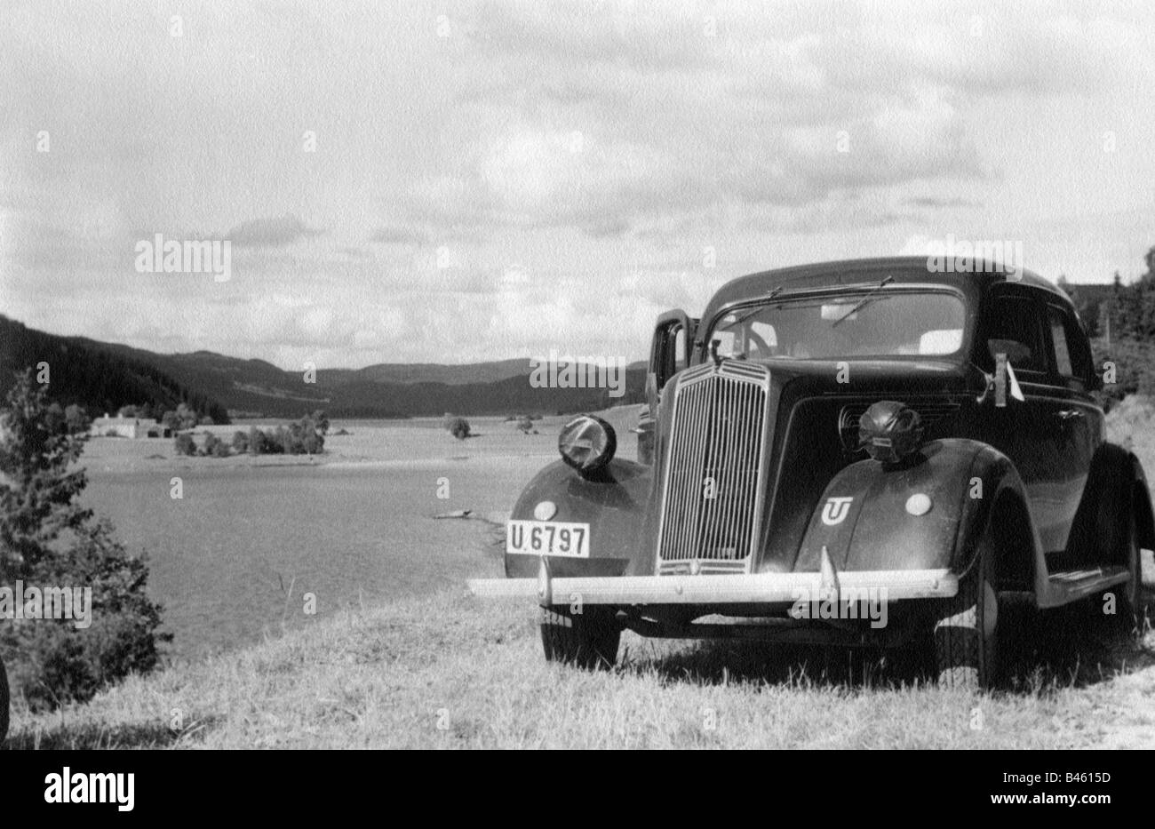 transport / transportation, cars, Opel Admiral, Denmark, circa 1938 ...
