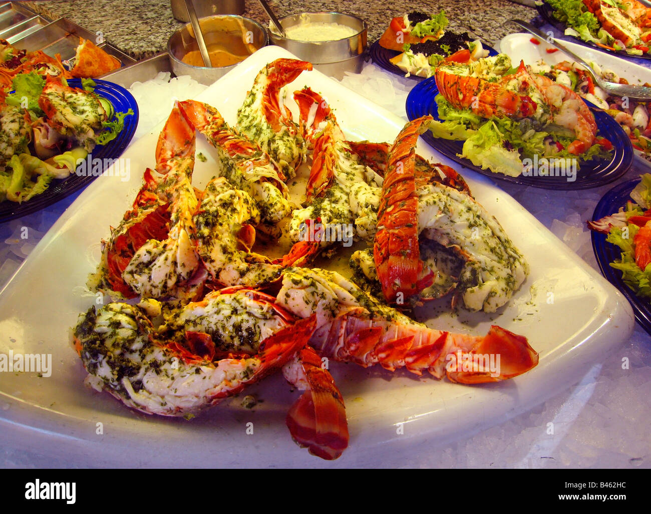 Austria Vienna seafood display Stock Photo - Alamy