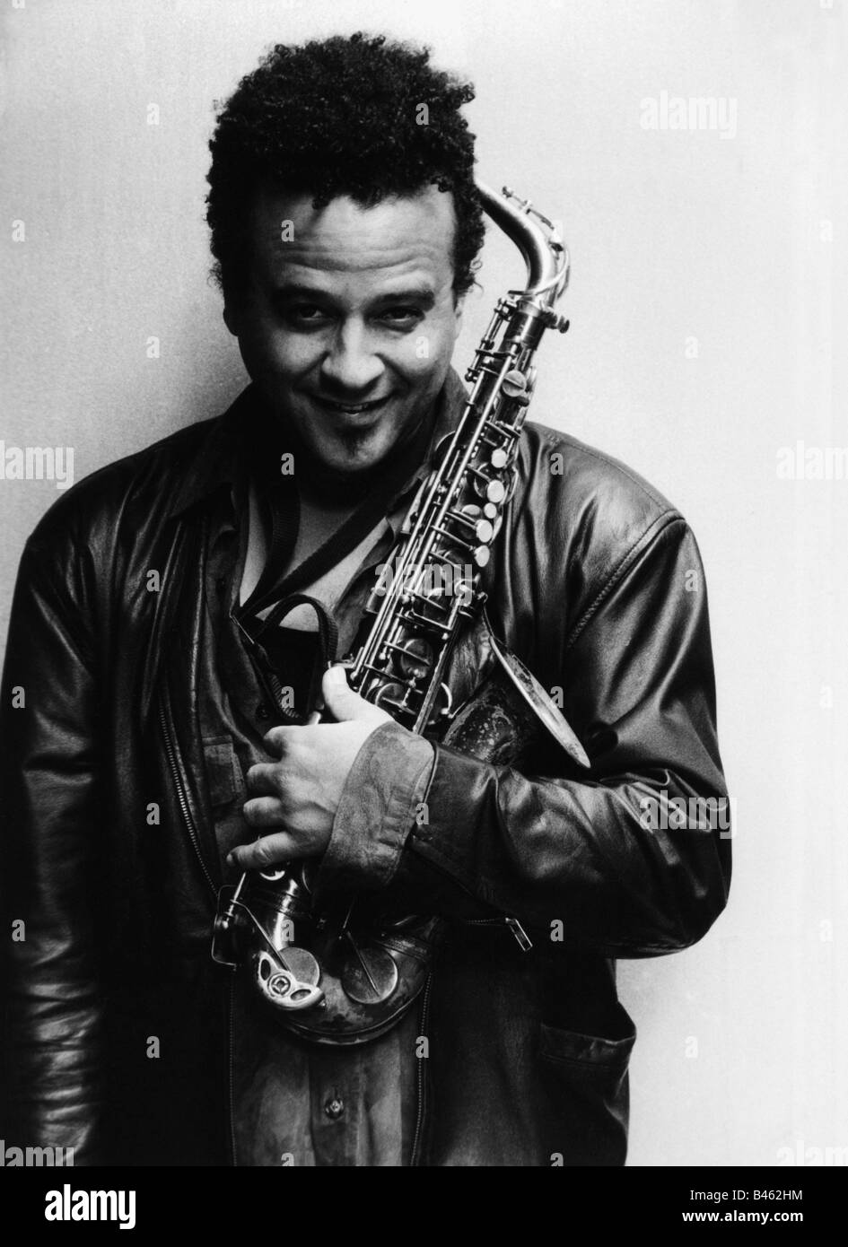 Foster, Alex, * 1953, American musician (saxophonist), half length ...
