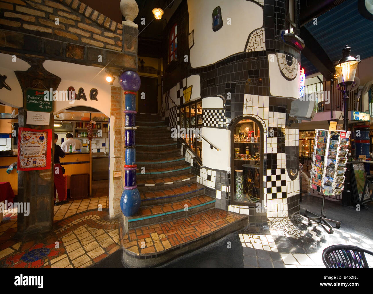 Austria Vienna Shopping center in Hundertwasser style Stock Photo - Alamy