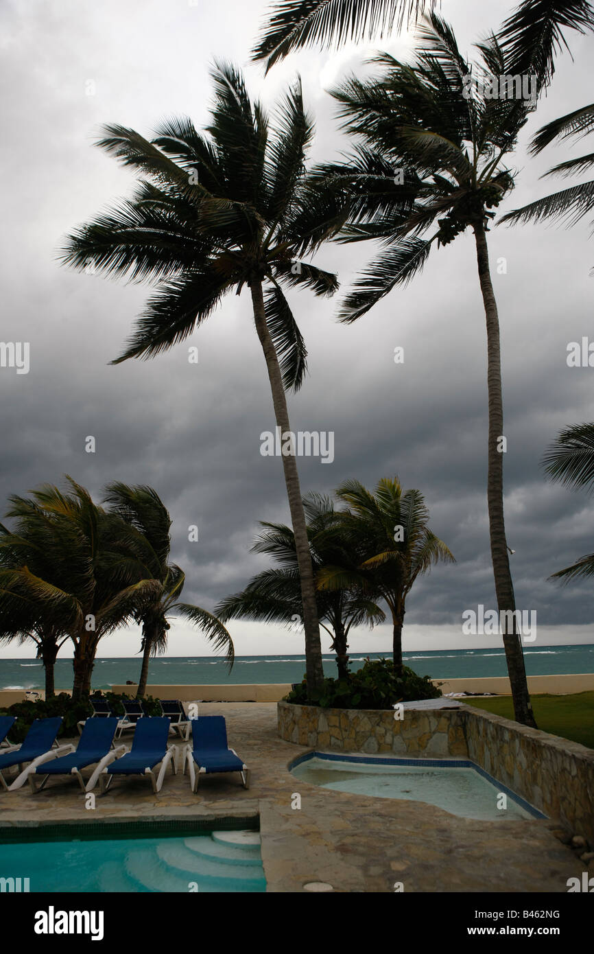 Tropical storm on a beach Stock Photo - Alamy