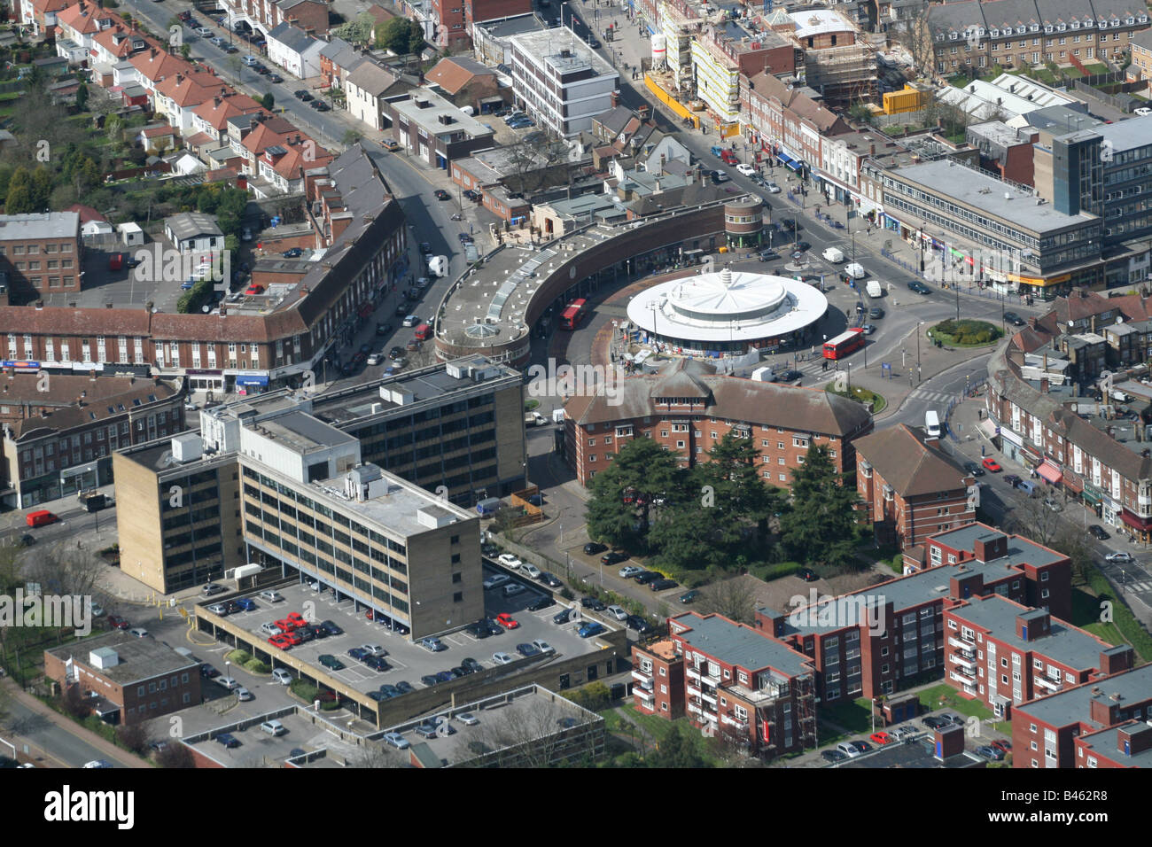 Roundabout aerial photograph, London Stock Photo - Alamy
