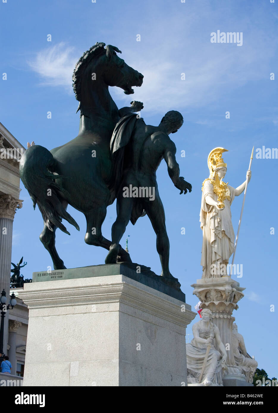 Austria Vienna Parliament statue Stock Photo - Alamy