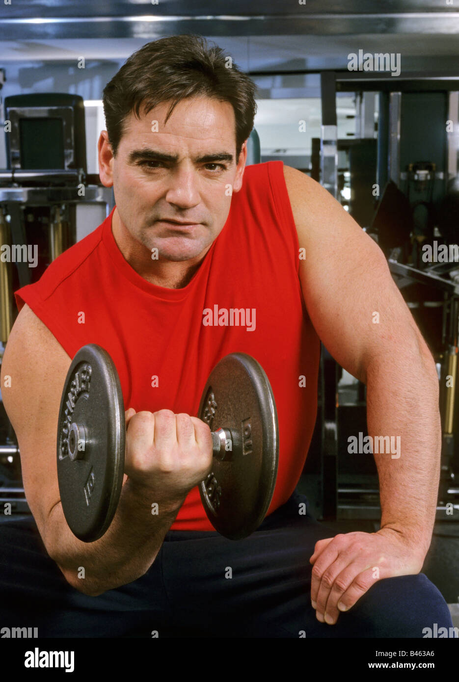 Man in gym Stock Photo - Alamy