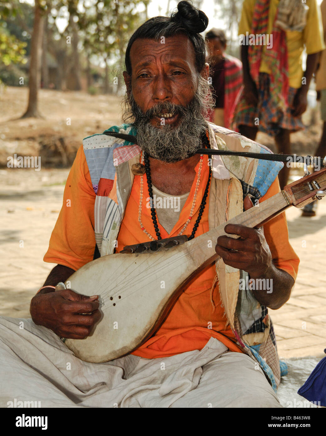 An Indian musician playing a stringed instrument Stock Photo - Alamy