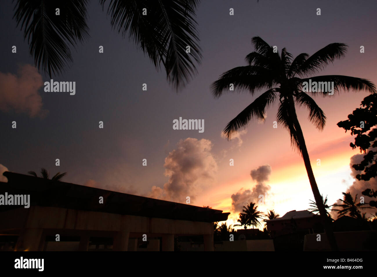 a colorful beach sunset in the Dominican Republic Stock Photo - Alamy