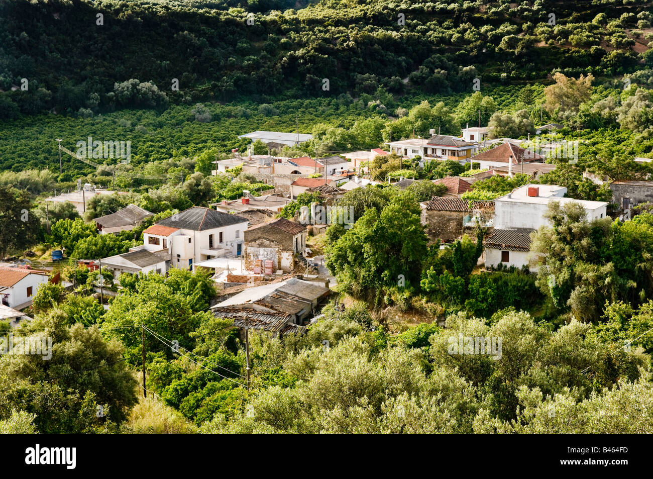 The small traditional village of Loutraki. Crete, Greece Stock Photo ...