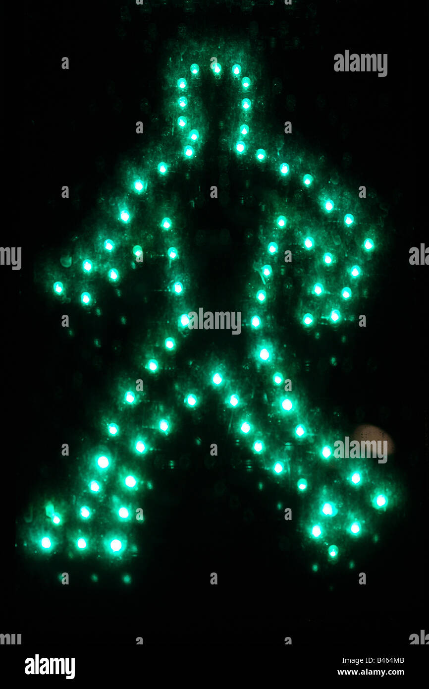 The green man on pedestrian traffic lights Stock Photo - Alamy